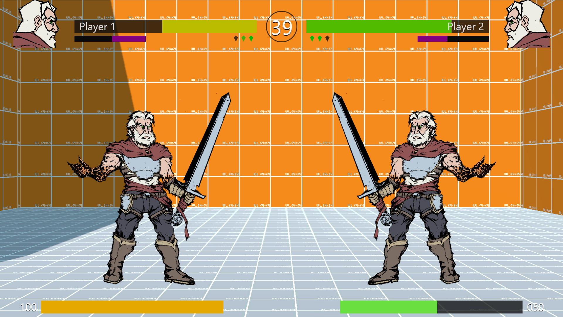 Fighting Game Battle UI